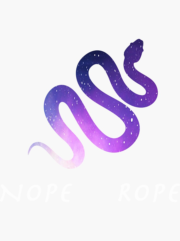 "Galaxy Snake Nope Rope" Sticker by Only4sometimes | Redbubble
