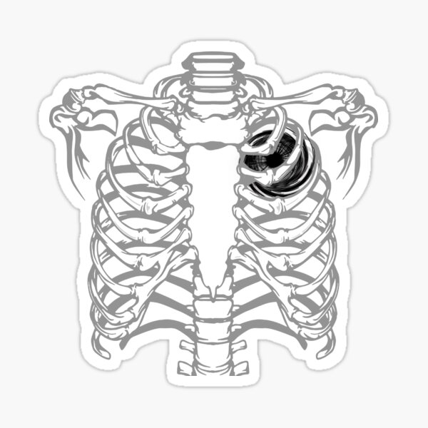 "Heartless - Black Hole Skeleton" Sticker for Sale by LilithAnomalous ...