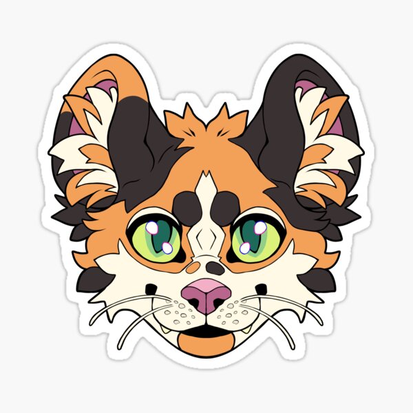"Calico Cat Sticker" Sticker by Satoga | Redbubble
