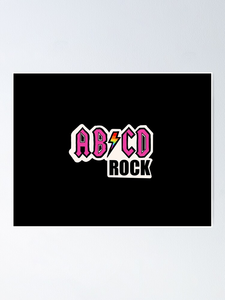 "Pink ABCD Rock " Poster for Sale by JalaMcDonald | Redbubble