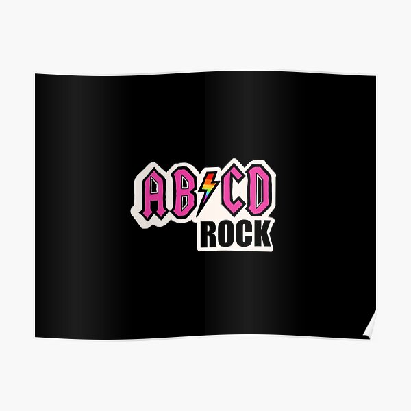 "Pink ABCD Rock " Poster for Sale by JalaMcDonald | Redbubble
