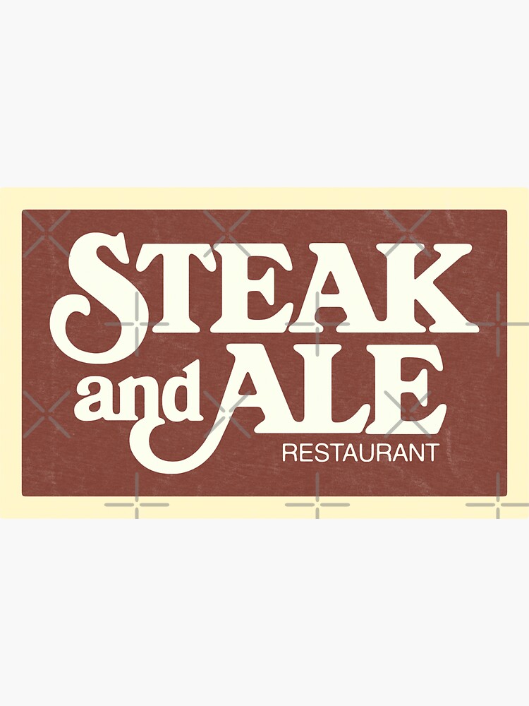 "Steak and Ale Restaurant" Sticker for Sale by turboglyde | Redbubble
