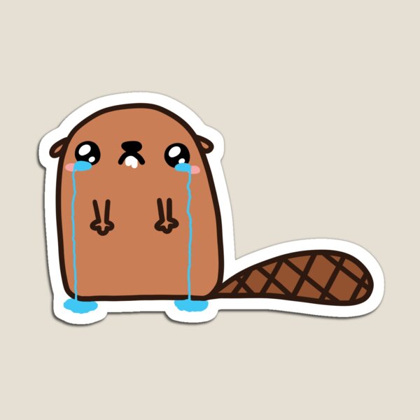 "Sad beaver" Magnet for Sale by Nikamii | Redbubble