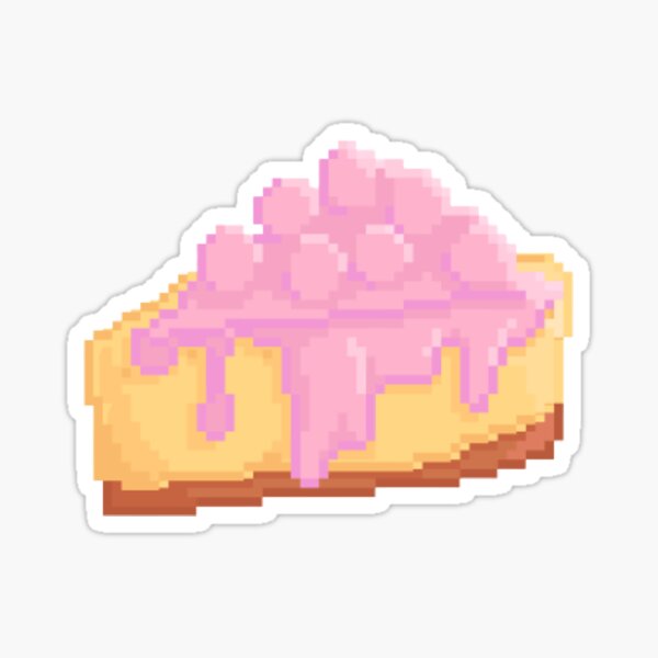 "Pixel raspberry cheesecake sticker" Sticker for Sale by SashimiShoppe ...