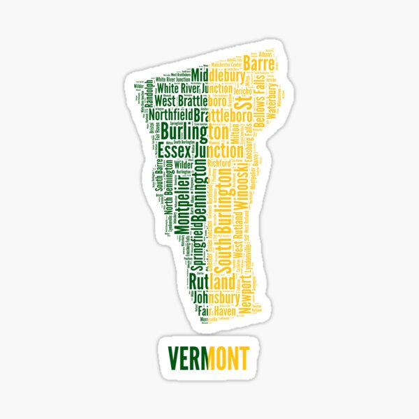 "Vermont" Sticker by stateofmine | Redbubble