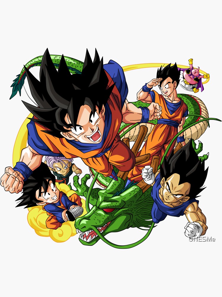 "Dragon Ball Z" Sticker for Sale by UNESMe | Redbubble