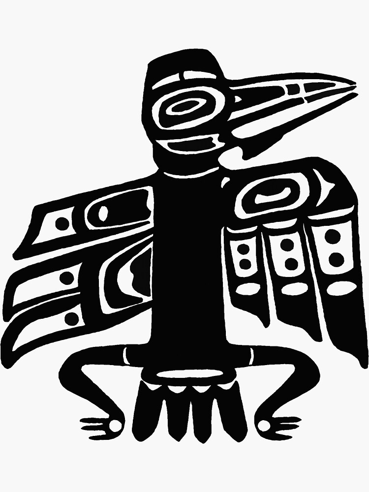 "Pacific Northwest Coast Indian-style Raven" Sticker for Sale by ...