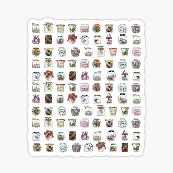 "Jolly Jam Jars" Sticker by JacquiTaylor | Redbubble