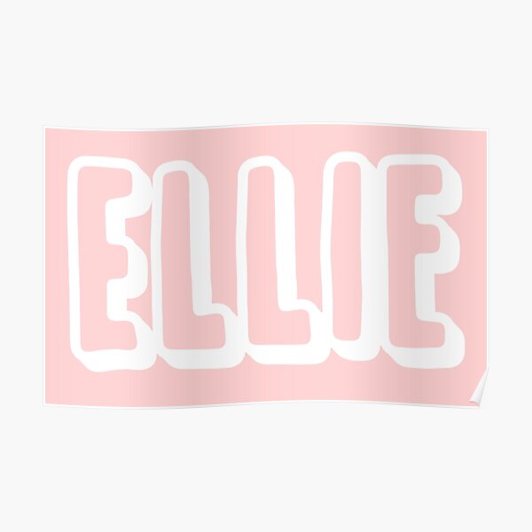 "Pink Custom Name - Ellie" Poster by PlantLifeStudio | Redbubble
