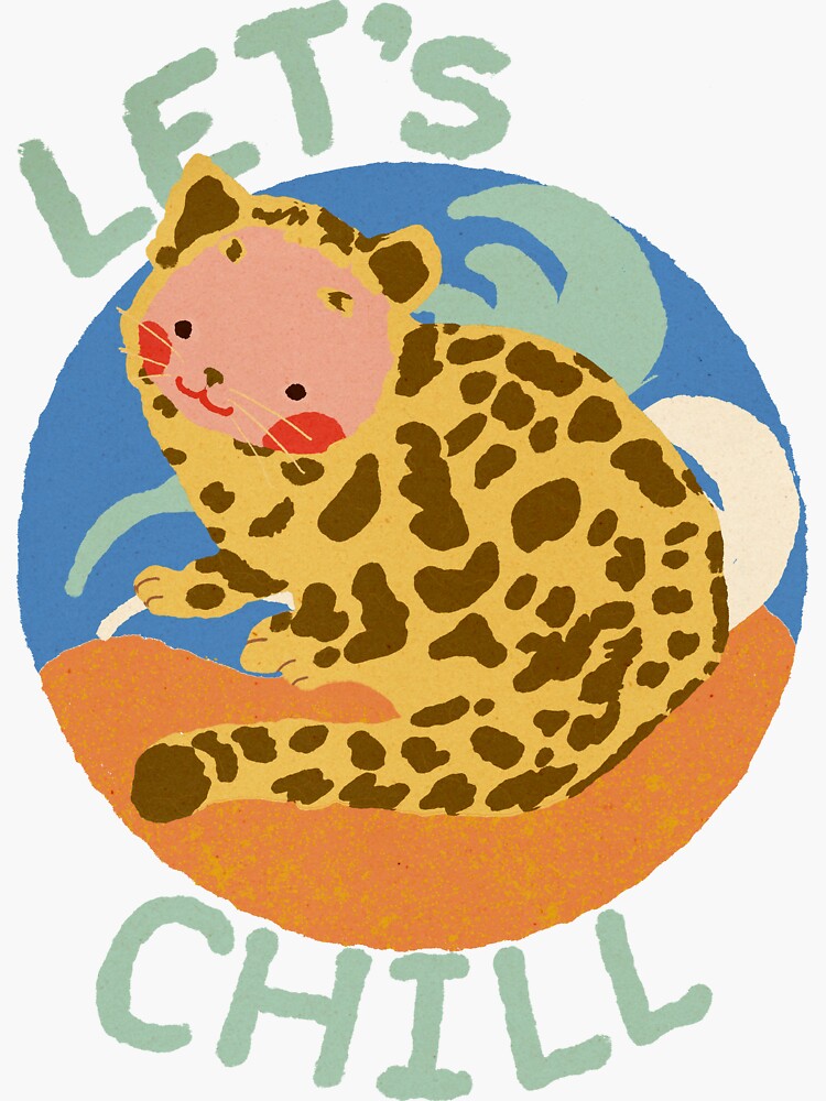 "The Loop Leopard - cute version ." Sticker for Sale by hounyeh | Redbubble