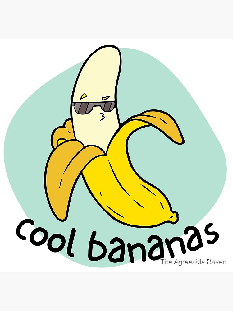 "Cool bananas - Food pun" Art Board Print for Sale by The Agreeable ...