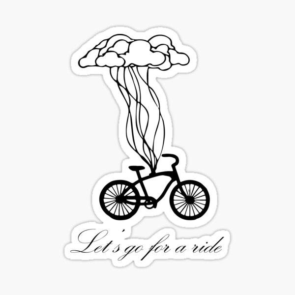 "FUNNY bike ride GIFT let's go for a ride GIFT" Sticker for Sale by ...