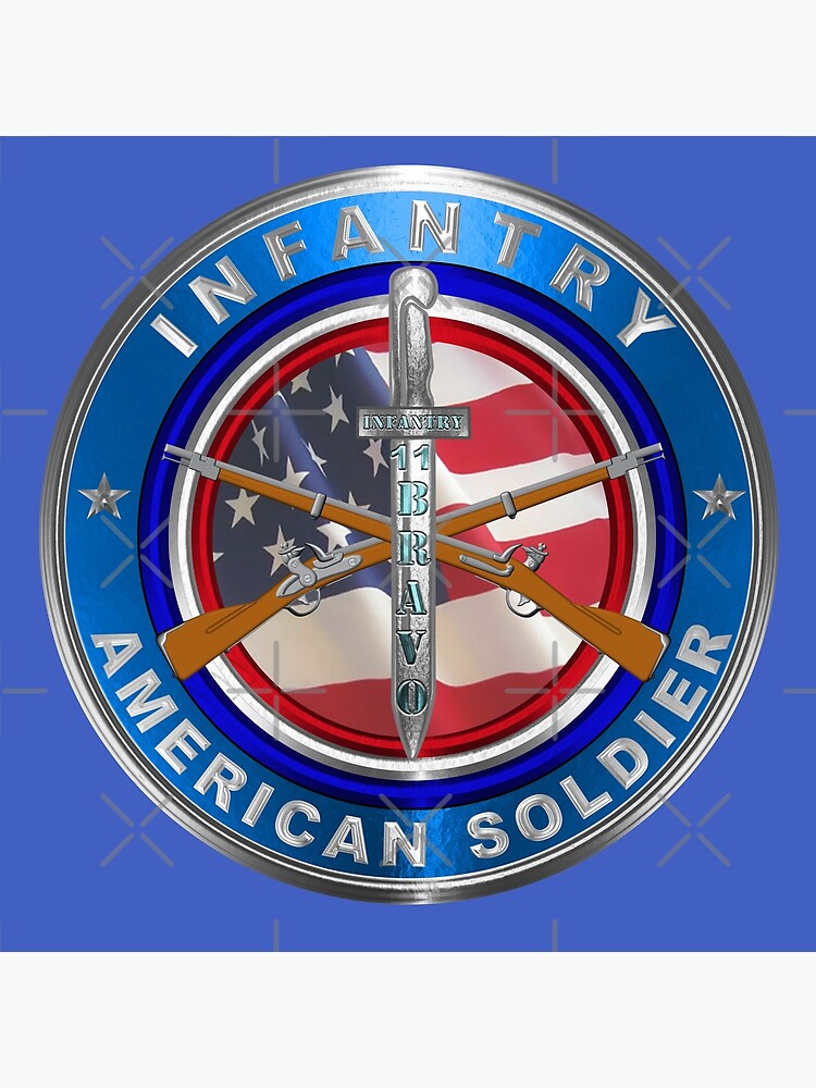 " Army Infantry Veteran Soldier 11 Bravo" Poster for Sale by ...
