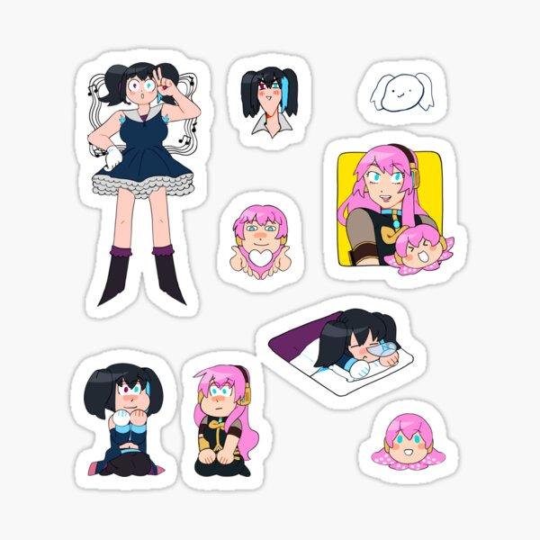 "Luka Megurine and Ruko Yokune stickers" Sticker for Sale by uranolatry ...