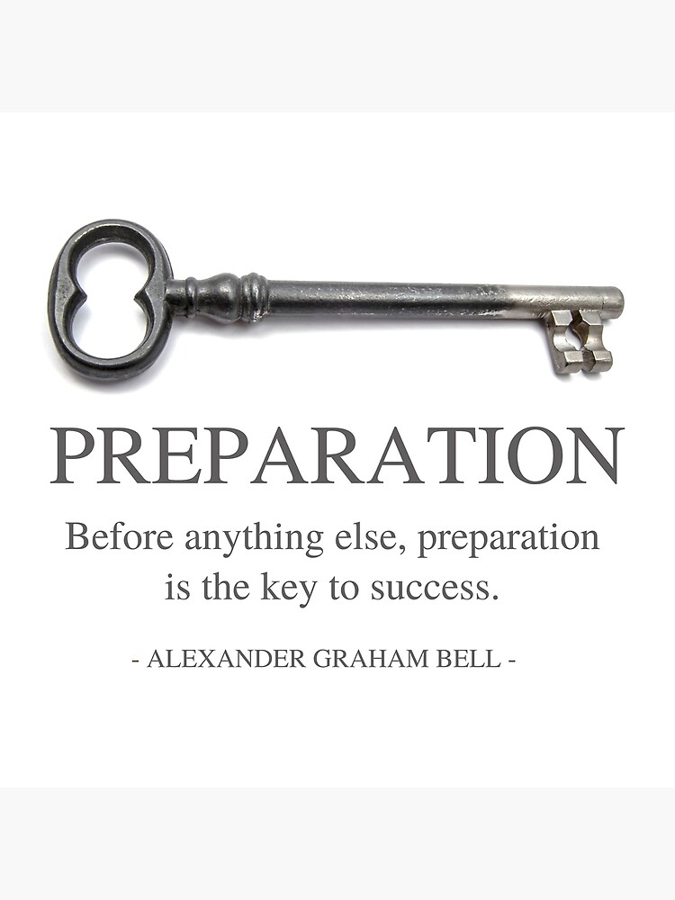 "PREPARATION - Before anything else, preparation is the key to success ...