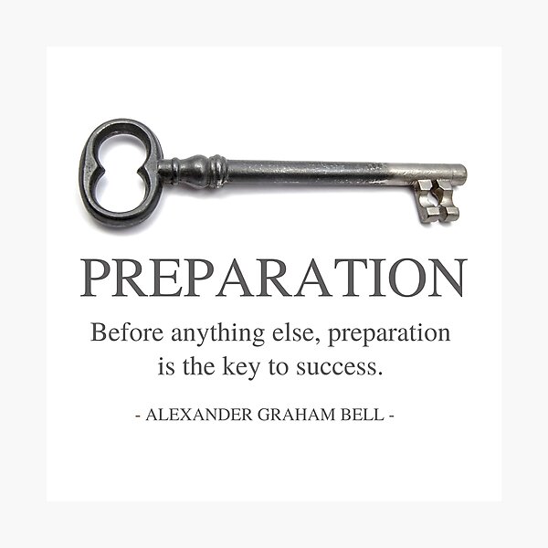 "PREPARATION - Before anything else, preparation is the key to success ...