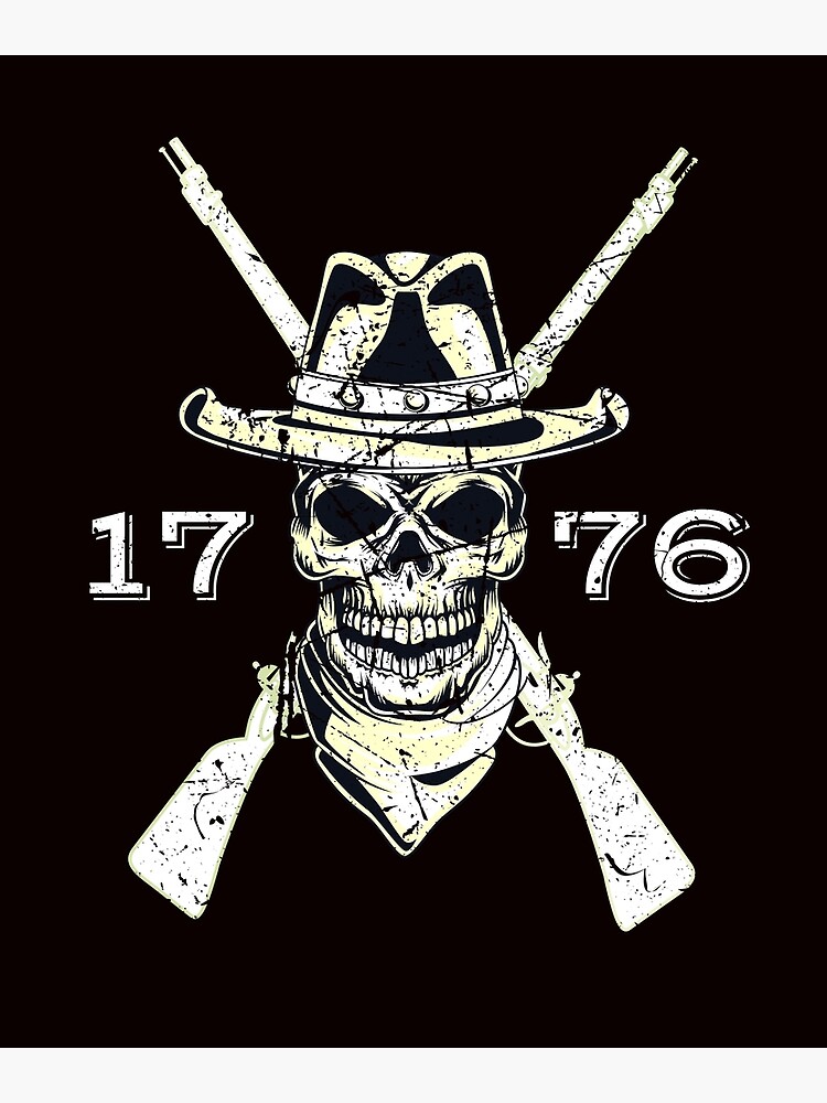"Revolutionary Skull 1776 Vintage Distressed" Poster for Sale by ...