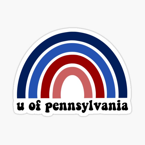 "upenn - rainbow" Sticker by scollegestuff | Redbubble