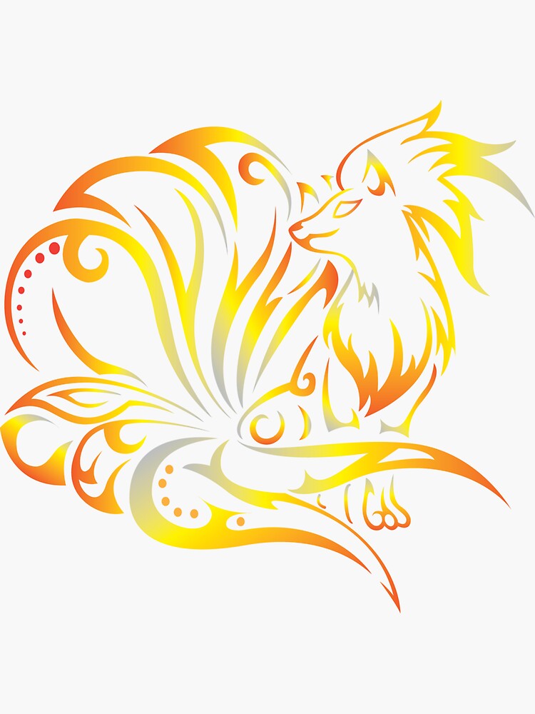 "Nine tailed fox" Sticker for Sale by shani0901 | Redbubble