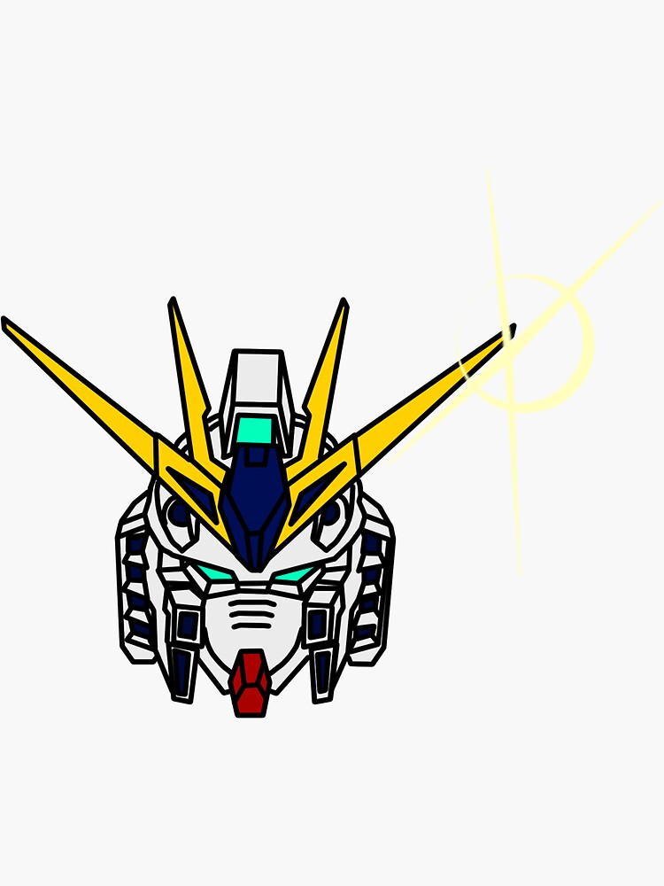 "RX-93 Nu Gundam head" Sticker for Sale by Philip-Kendall | Redbubble