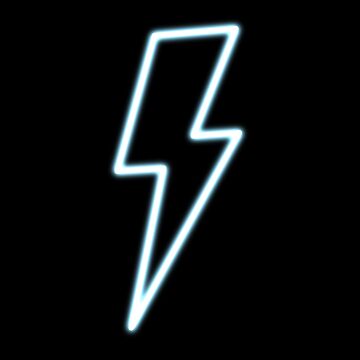 "Neon Ice Blue Lightning Bolt" Sticker for Sale by ADreamWorld | Redbubble