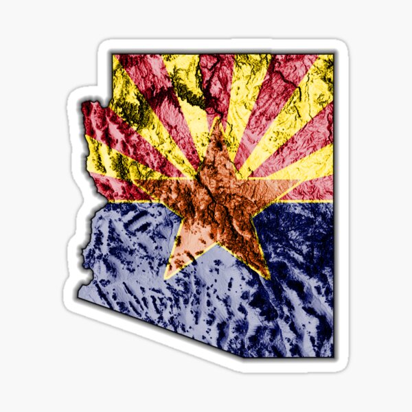 "Arizona State Flag" Sticker for Sale by CartographyJake | Redbubble