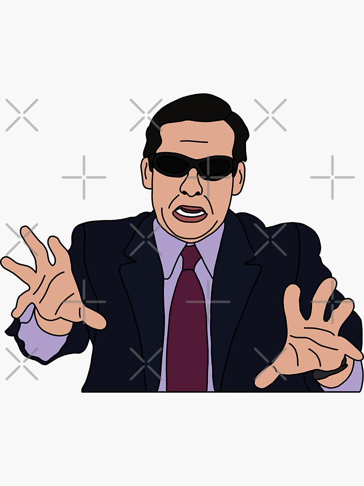 "Blind Guy McSqueezy - Michael Scott" Sticker for Sale by ...