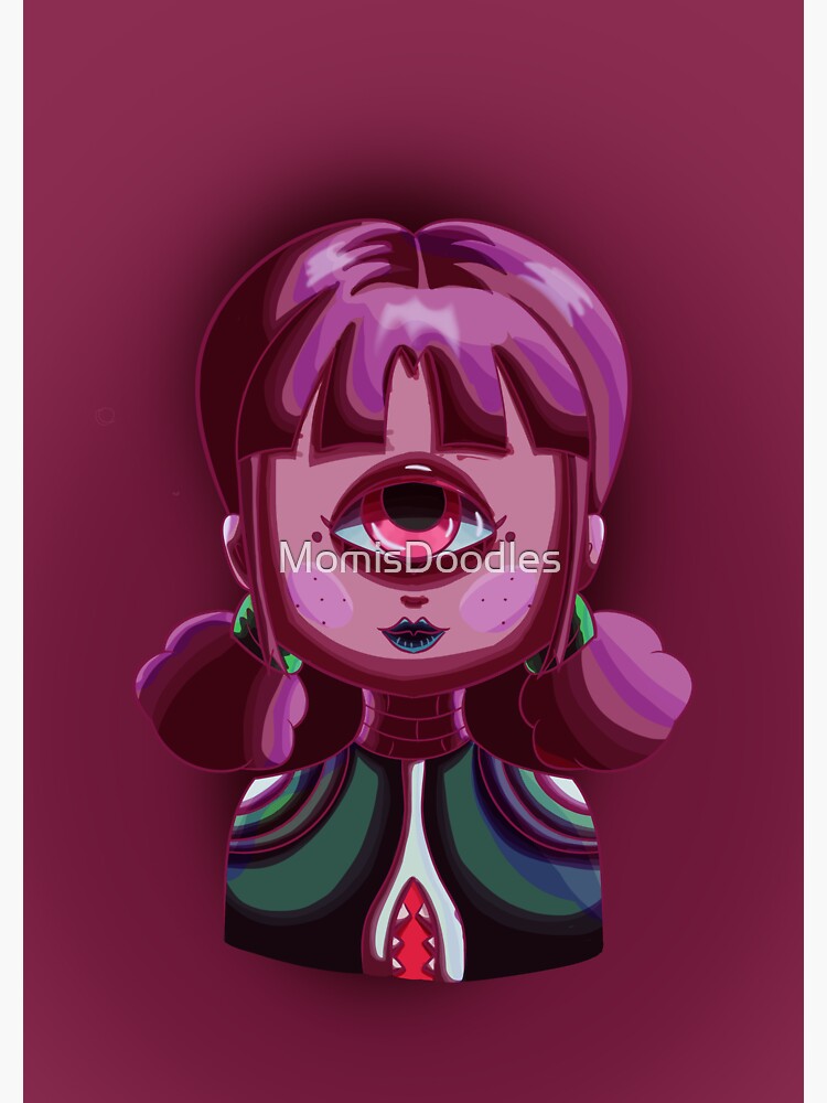 "Cyclops girl" Sticker for Sale by MomisDoodles | Redbubble