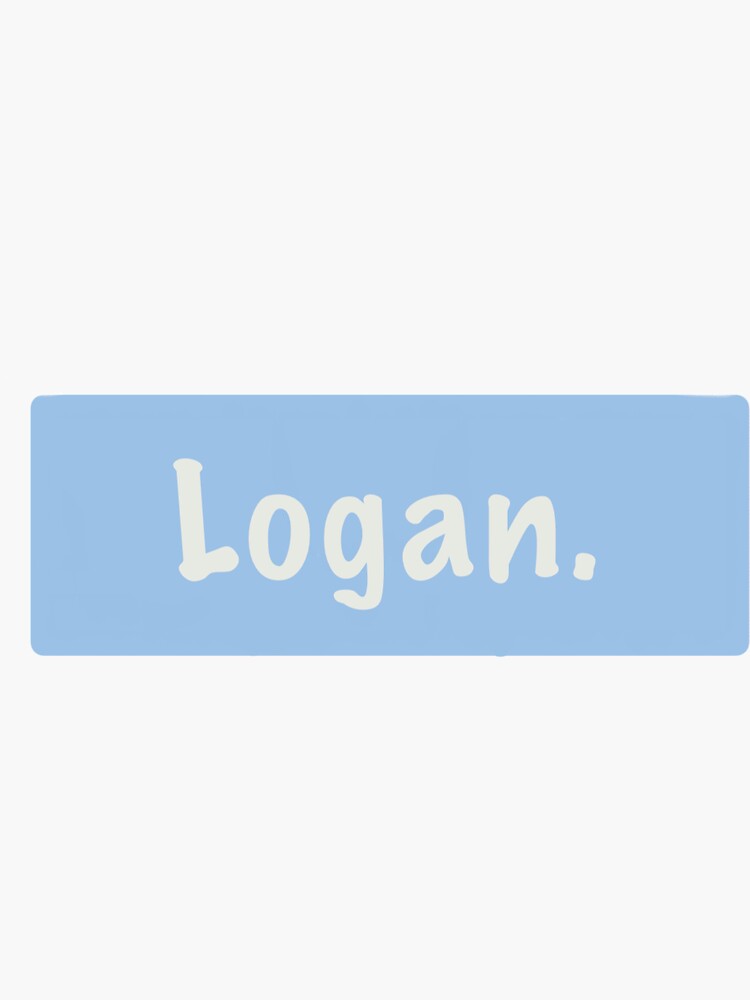 "Logan (Big Time Rush) Simple Name Sticker" Sticker for Sale by ...
