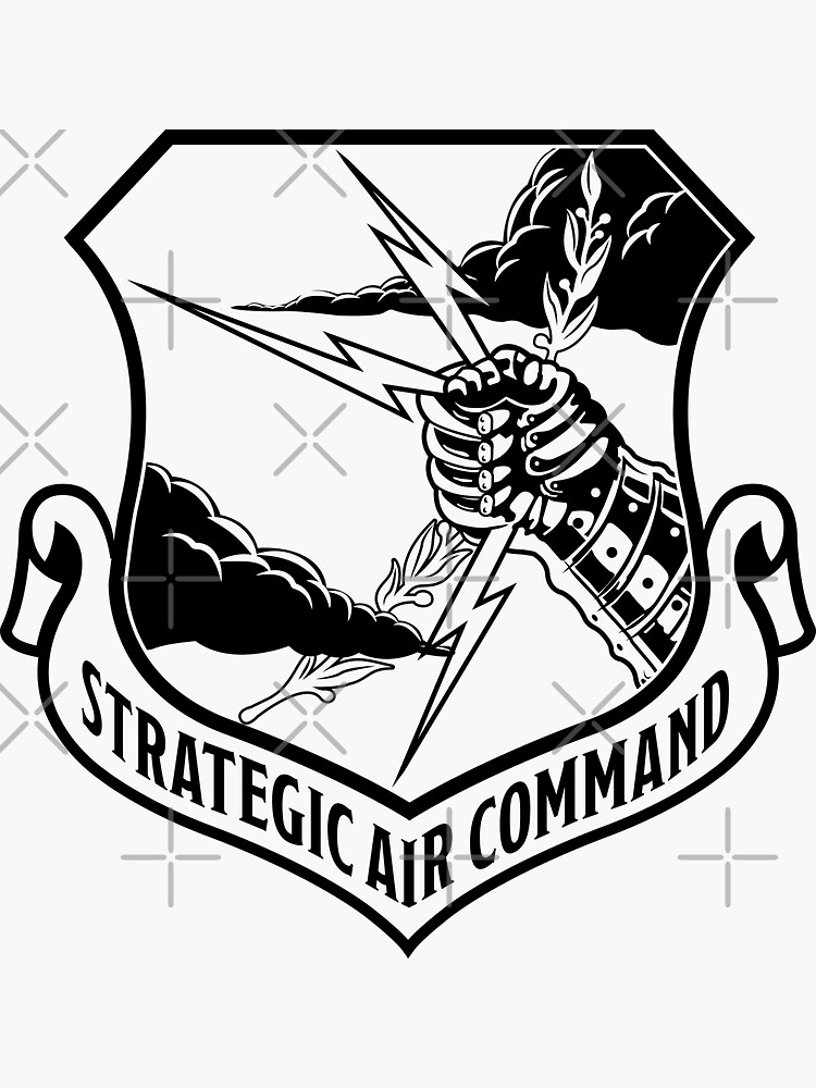 "Strategic Air Command Crest Single Color Black" Sticker for Sale by ReaperShoppe | Redbubble