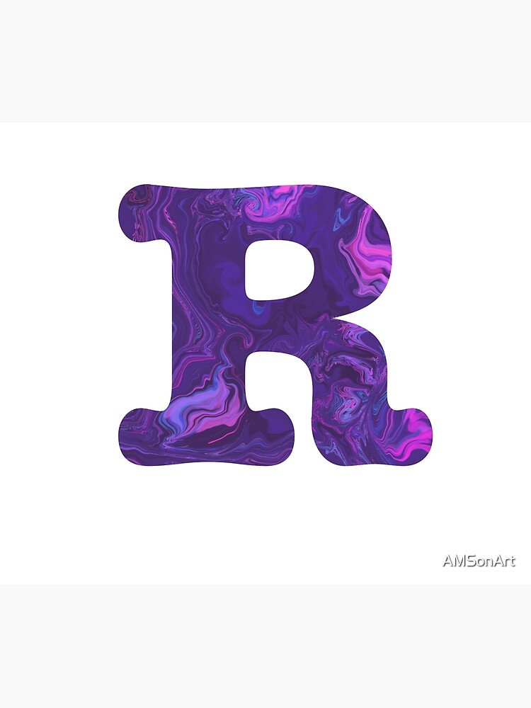 "Letter R Alphabet Purple Marble Abstract Monogram" Poster for Sale by ...