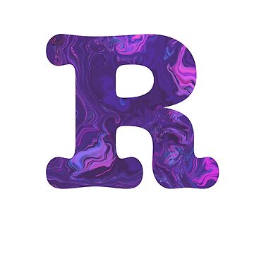 "Letter R Alphabet Purple Marble Abstract Monogram" Sticker for Sale by ...