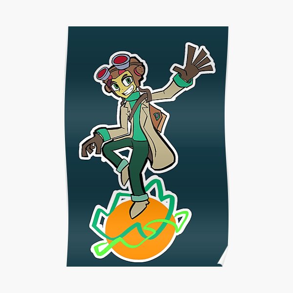 "Raz The Spunky Goggle Kid: Psychonauts" Poster for Sale by ...