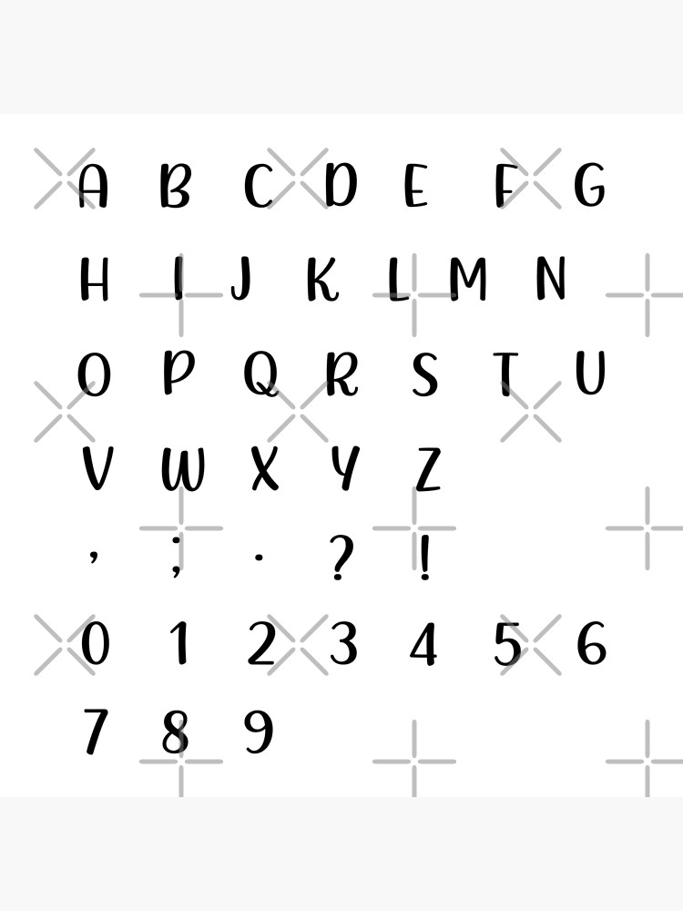 Póster «Letras del alfabeto con signos y números.» de AlbertBSShop ...