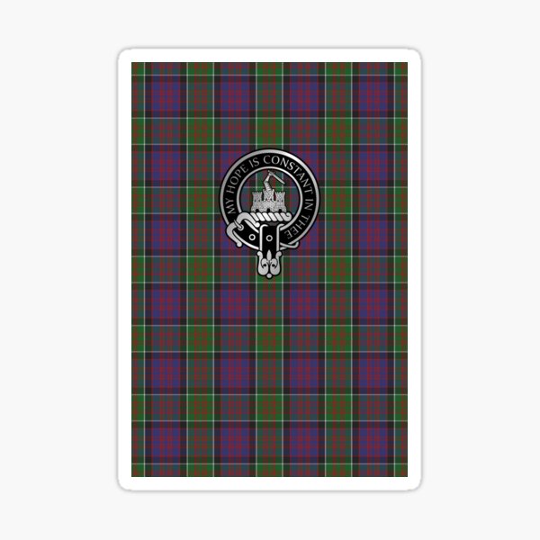 Clan Macdonald Of Clanranald Crest And Tartan Sticker For Sale By Taylors8 Redbubble