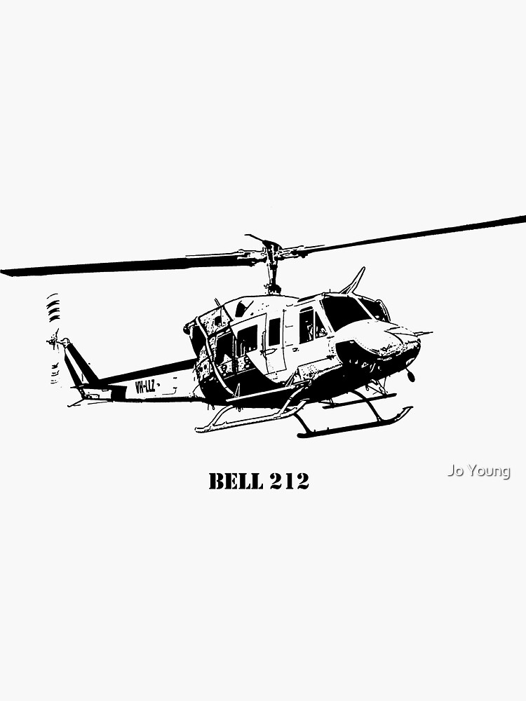 "Bell 212 Helicopter " Sticker for Sale by PrecisionHeli | Redbubble