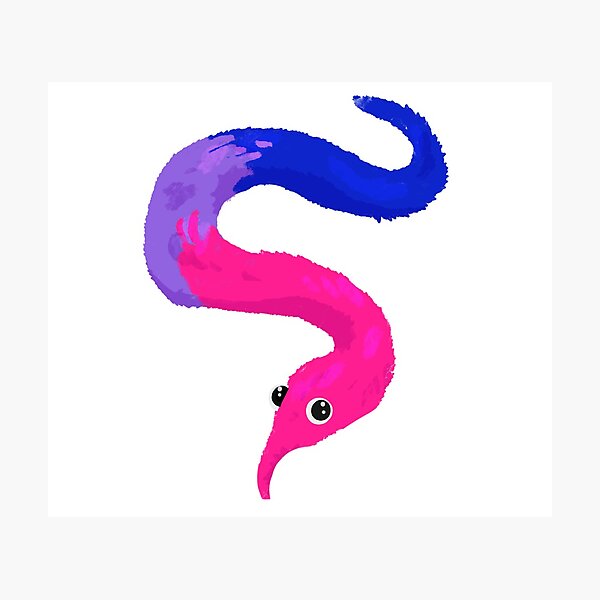 "Worm On A String LGBTQ+ BI PRIDE flag lil worm boy // Pride sticker ...