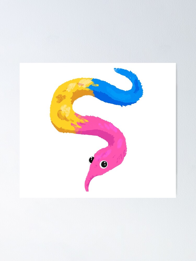 Póster «Worm On A String LGBTQ+ PAN PRIDE flag lil worm boy // Pride ...