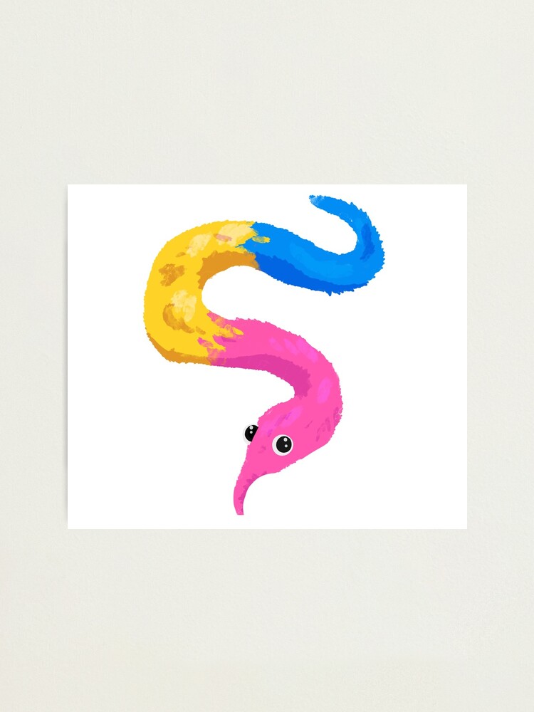 "Worm On A String LGBTQ+ PAN PRIDE flag lil worm boy // Pride sticker ...