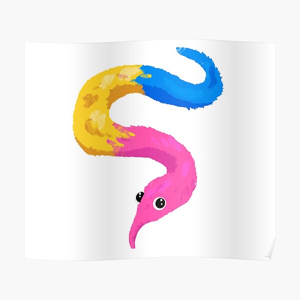 Póster «Worm On A String LGBTQ+ PAN PRIDE flag lil worm boy // Pride ...