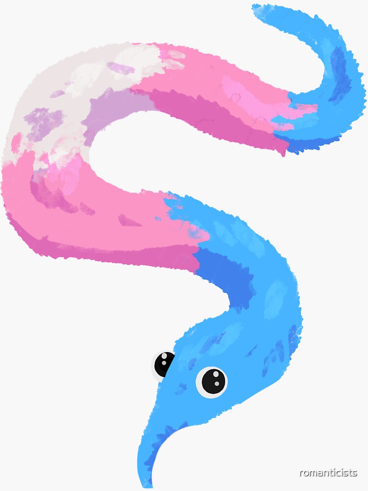 "Worm On A String LGBTQ+ TRANS PRIDE flag lil worm boy // Pride sticker ...