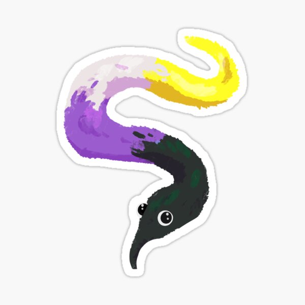 "Worm On A String LGBTQ+ Non-binary PRIDE flag lil worm boy // Pride ...