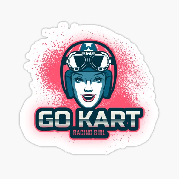 " Go Kart Race Girl " Sticker for Sale by Youssefartist98 | Redbubble
