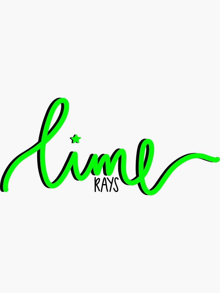 "Stingray Allstars Lime Rays" Sticker for Sale by lorelaismith | Redbubble