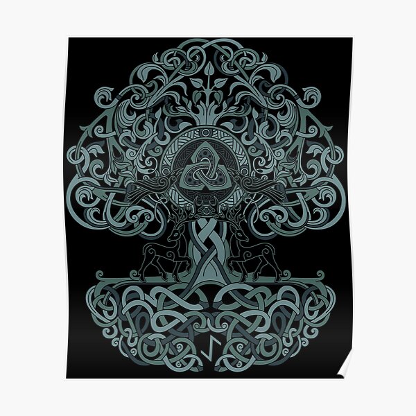 "Nordischer Yggdrasil Wikinger Baum des Lebens Heidnische Mythologie ...