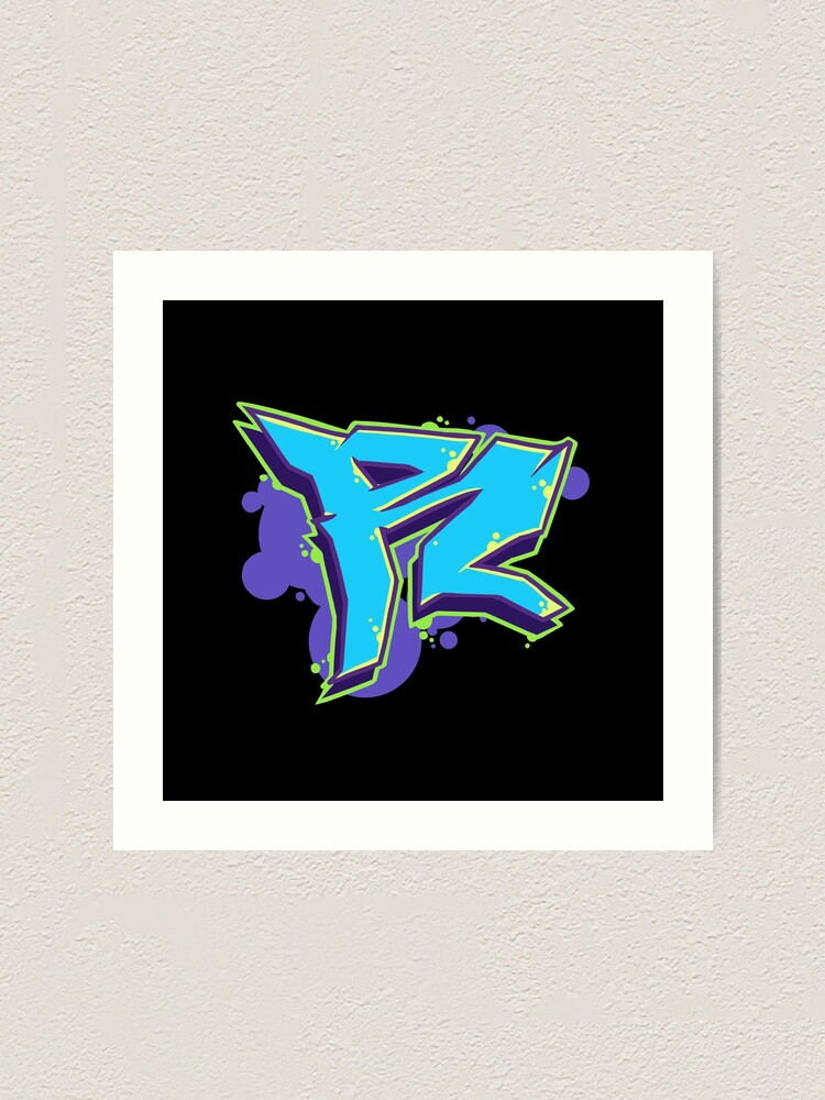 "Letter R - Graffiti Street Art Style Blue" Art Print for Sale by ...