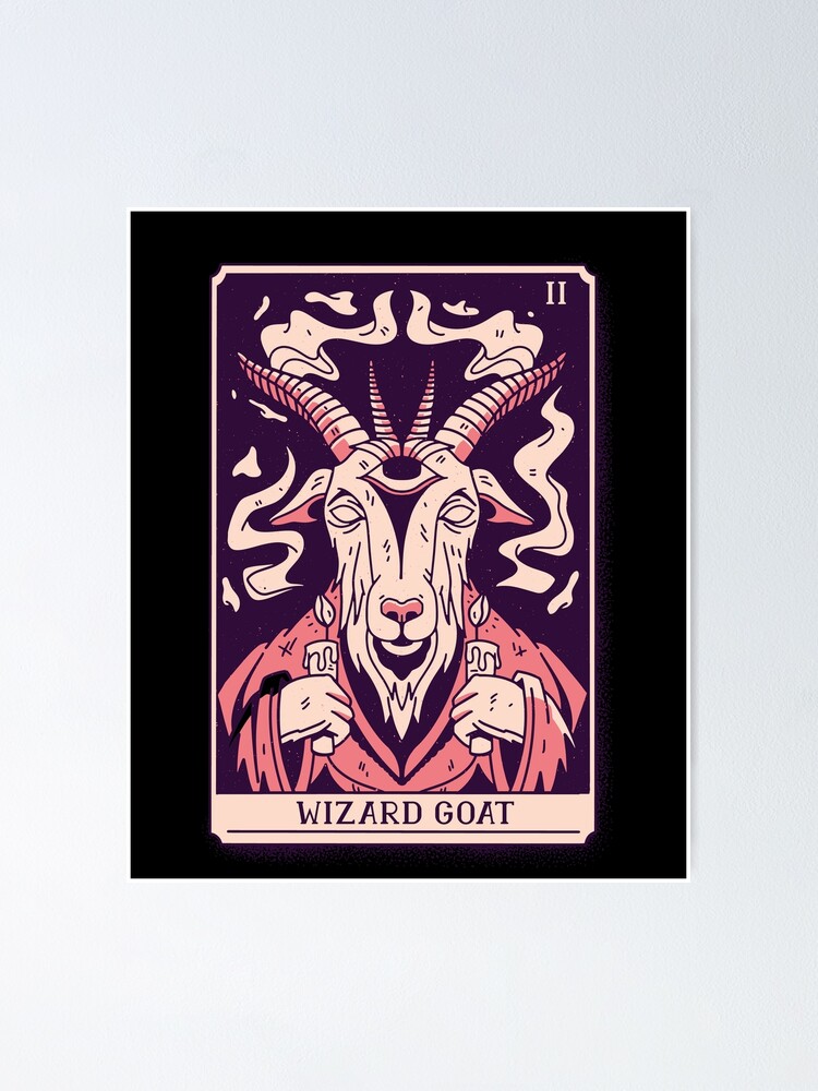"Wizard Goat Tarot " Poster for Sale by TRIBExSPACE | Redbubble