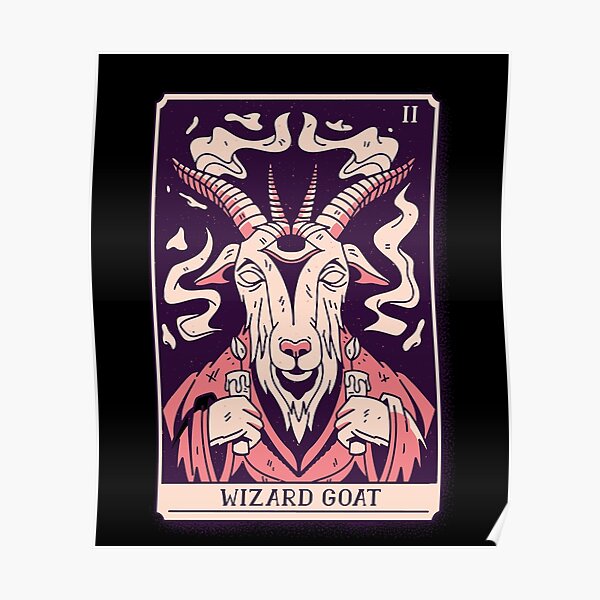 "Wizard Goat Tarot " Poster for Sale by TRIBExSPACE | Redbubble