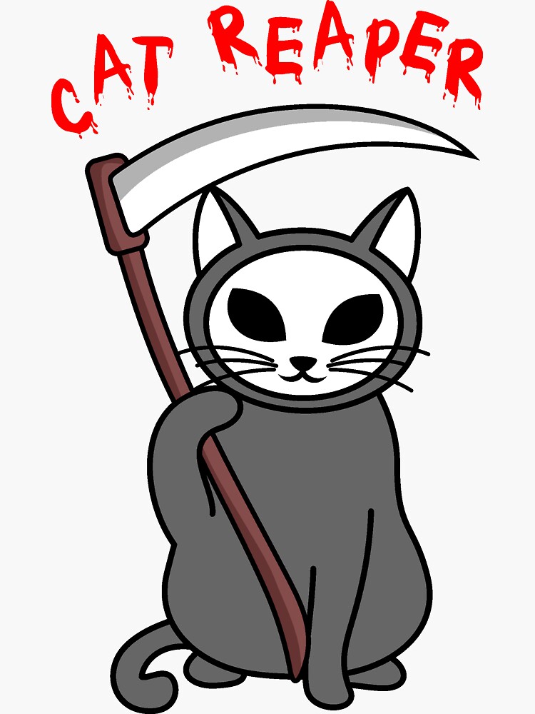 "Cat Reaper" Sticker for Sale by SEPARO-SHOP | Redbubble