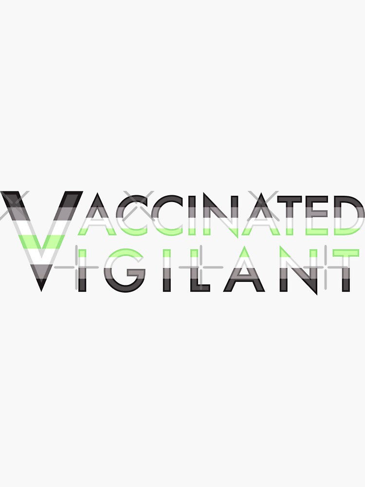 "Vaccinated Vigilant - Agender" Sticker for Sale by Corvhys | Redbubble